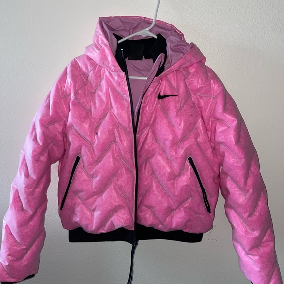 Jackets & Coats | Nike Sample Pink Puffer Coat | Poshmark
